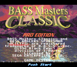 Bass Masters Classic (Pro Edition) | SEGA Genesis | Free Retro Games ...
