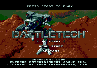 BattleTech | SEGA Genesis | Free Retro Games | Arcader.com