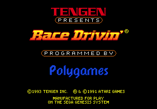 Race Drivin' | SEGA Genesis | Free Retro Games | Arcader.com